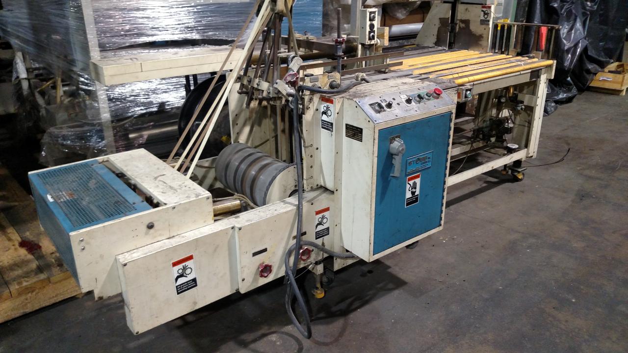 Lot #38: Stobb PXC Vertical Stacker Bundler w/ Signode Strapper - WireBids